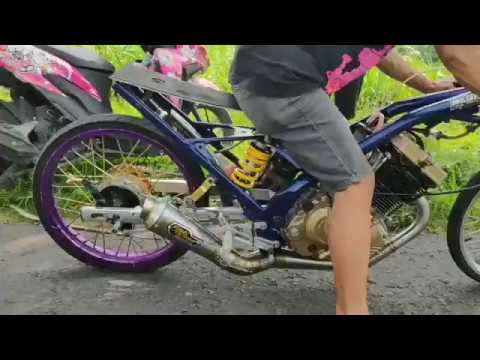 Fu 200cc setting drag bike Indonesia Knalpot Fanteran Racing - YouTube