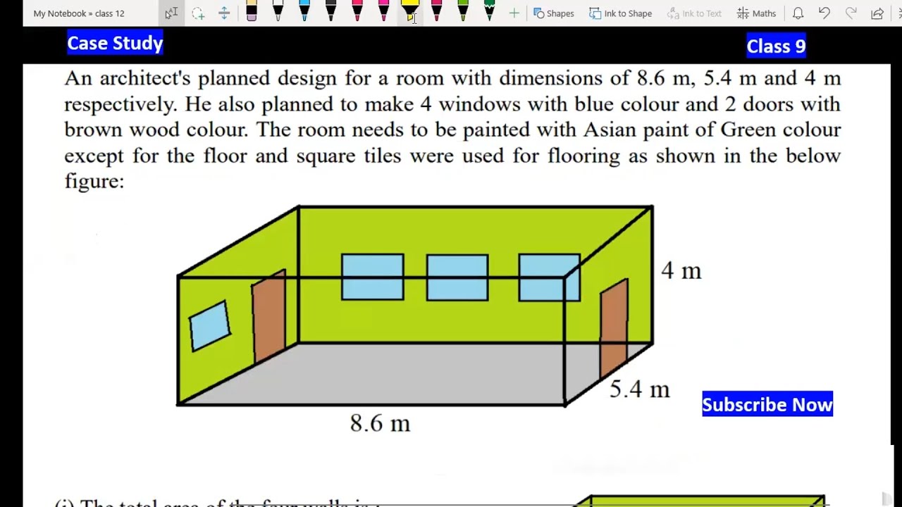 An Architect s Planned A Design For A Room With Dimensions Of 8 6m 5 4