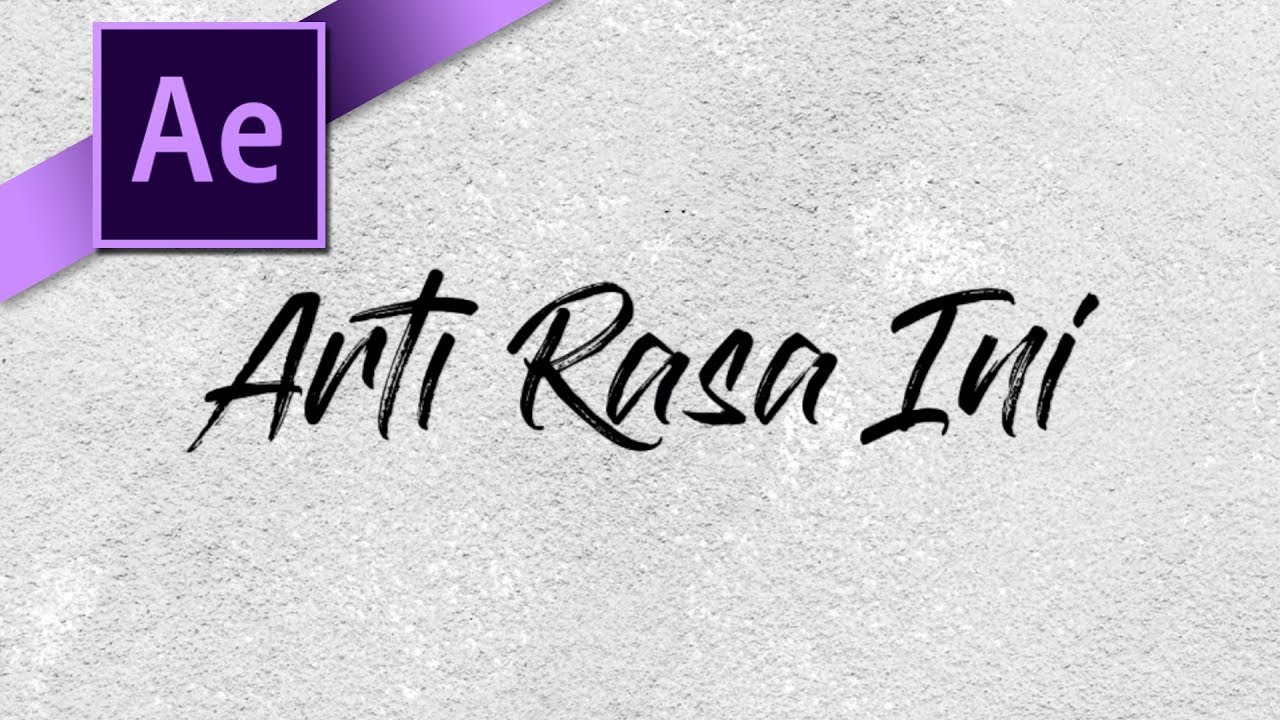 Ae TUTORIAL - Membuat Efek Animasi Writing Text/Tulis Tangan - YouTube