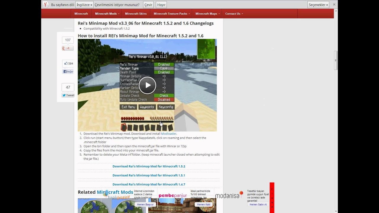 Minecraft Mod Yükleme - Ekleme [Herobrine] GamePlayers - YouTube