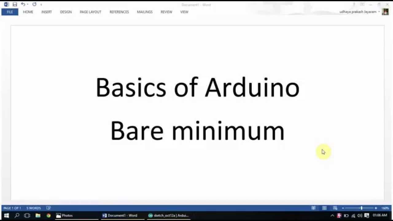 Arduino Programming Basic Bare Minimum Youtube 1449