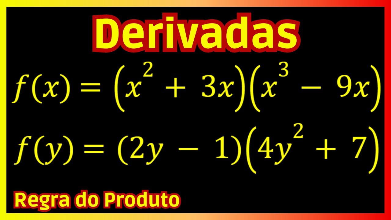 Derivada Exercícios Resolvidos Regra Do Produto Youtube