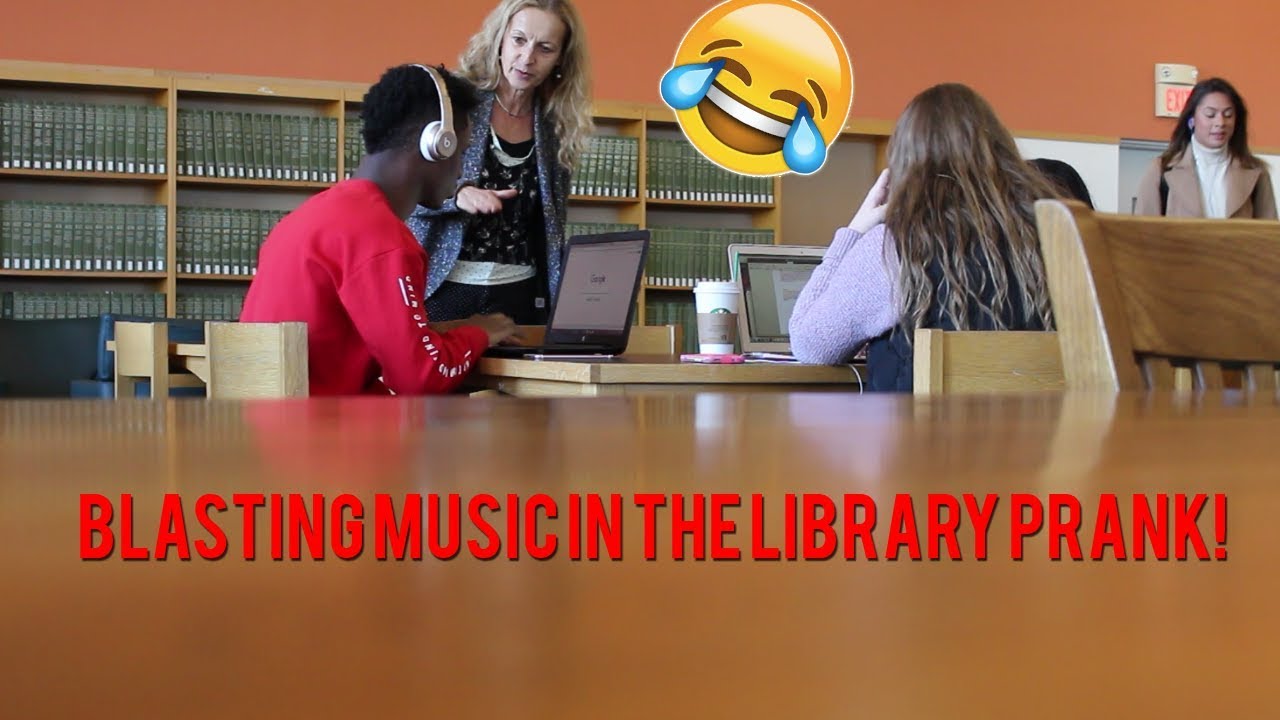 Blasting INAPPROPRIATE SONGS In The Library PRANK - YouTube