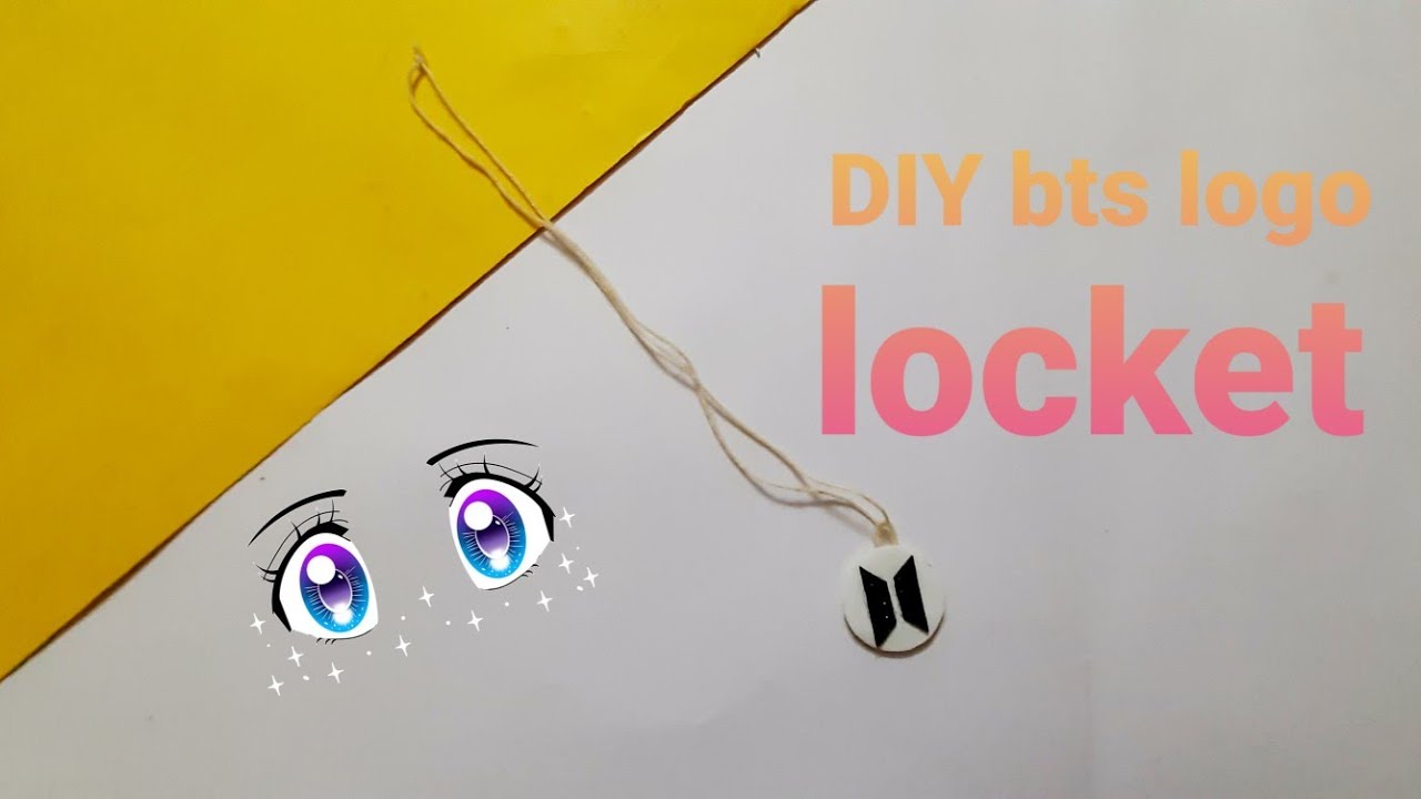 💜DIY bts logo locket💜/Hansi art and craft 💜 - YouTube