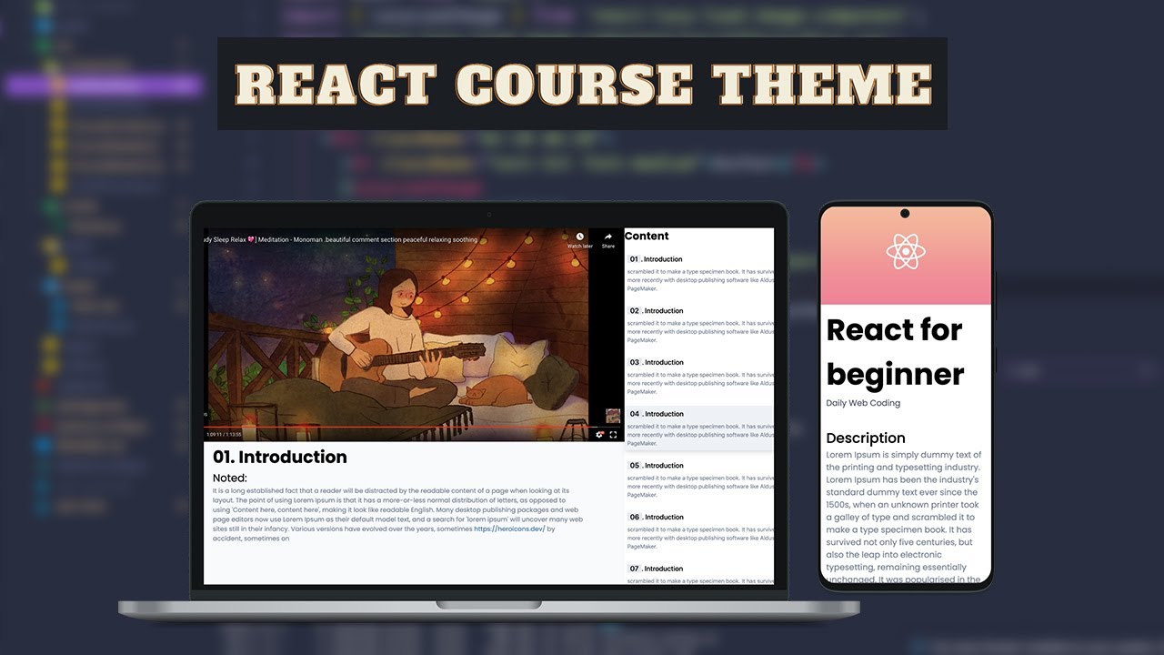 React Course Theme With Tailwindcss Youtube 9782