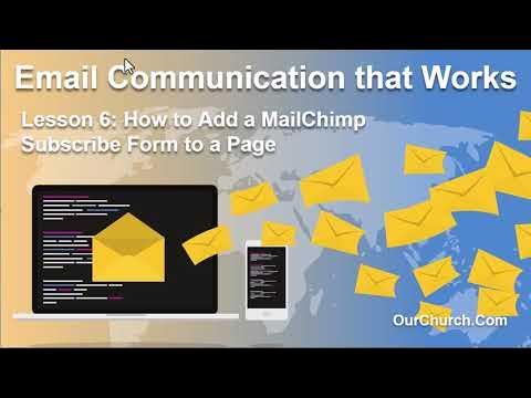 How to add a MailChimp Subscribe Form to Your Website - YouTube