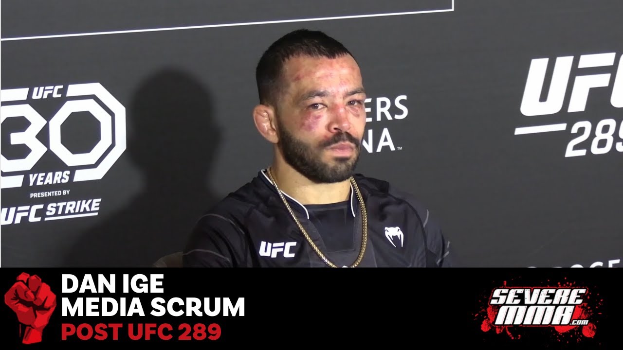 Dan Ige UFC 289 Post-Fight Media Scrum - YouTube