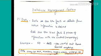 DBMS/tutorials for beginners- Database Management System - YouTube