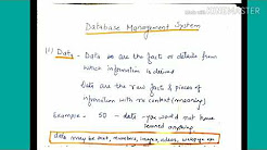 DBMS/tutorials for beginners- Database Management System - YouTube