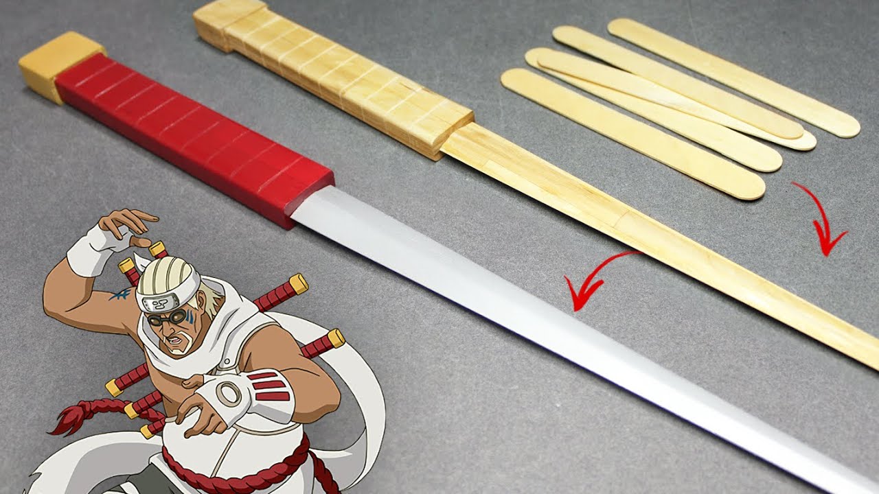 EASY & SIMPLE DIY | How I make (Naruto) Killer B Sword from Popsicle ...