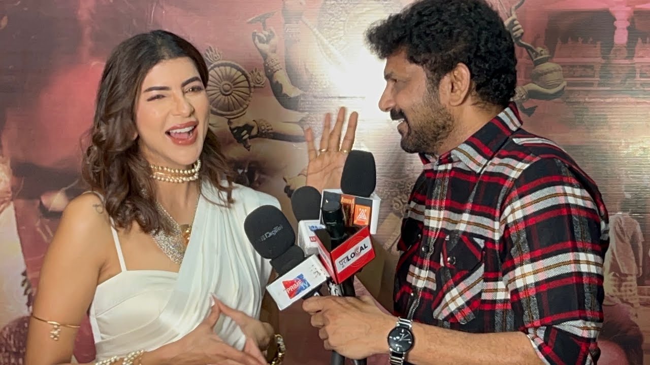 Manchu Lakshmi #manchilakshmi media interaction on #Aadiparvam trailer ...