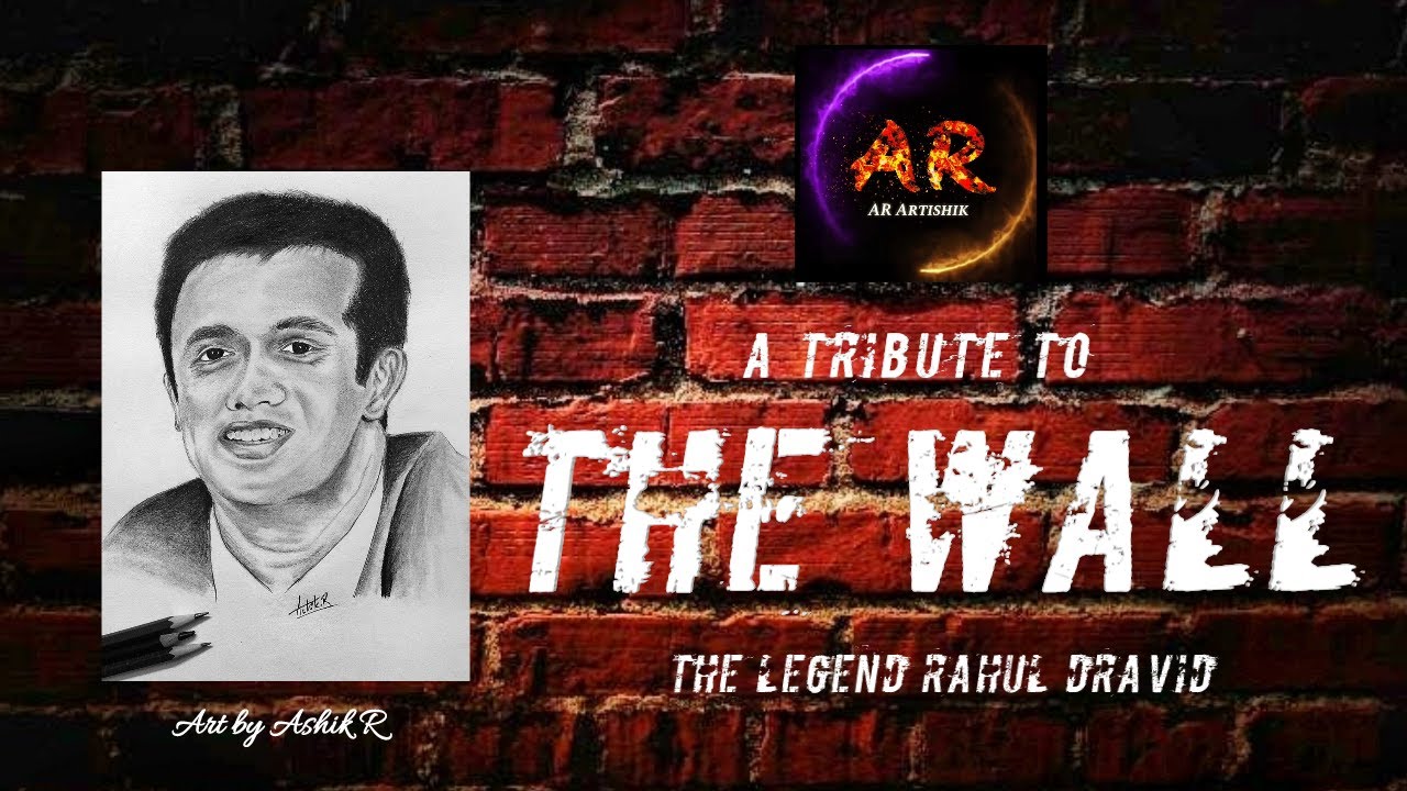Rahul Dravid portrait pencil drawing timelapse | A Tribute to THE WALL ...