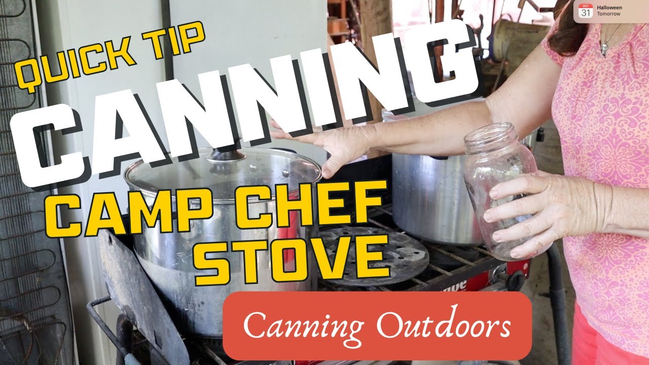 Canning on a Camp Chef Stove - quick tip for less mess. - YouTube