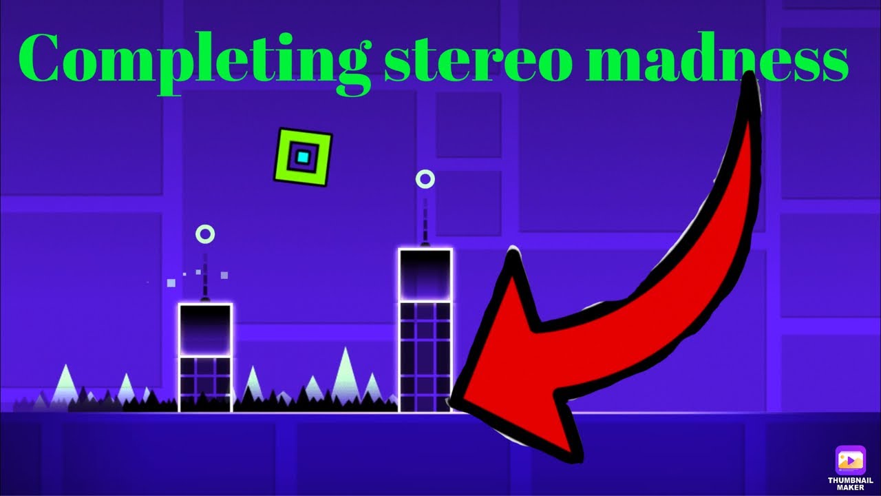 Completing stereo Madness in Geometry Dash !! - YouTube