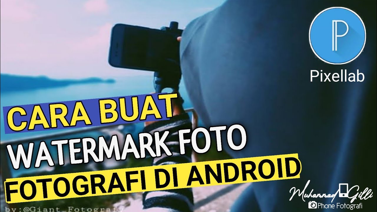 Cara buat watermark foto fotografi keren || di android - YouTube