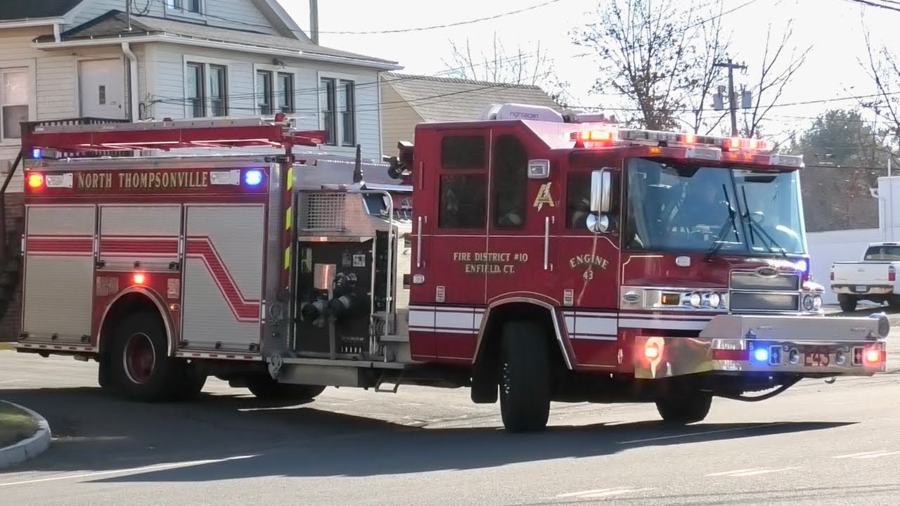 *STH-10 Siren* North Thompsonville, CT Fire Department Engine 43 ...