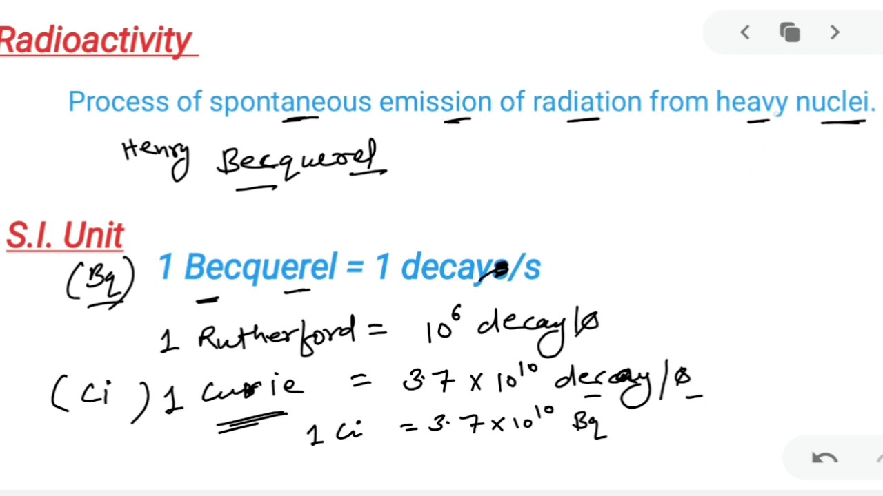 Class 12 law of decay and half life time(Radioactivity Part 2) - YouTube