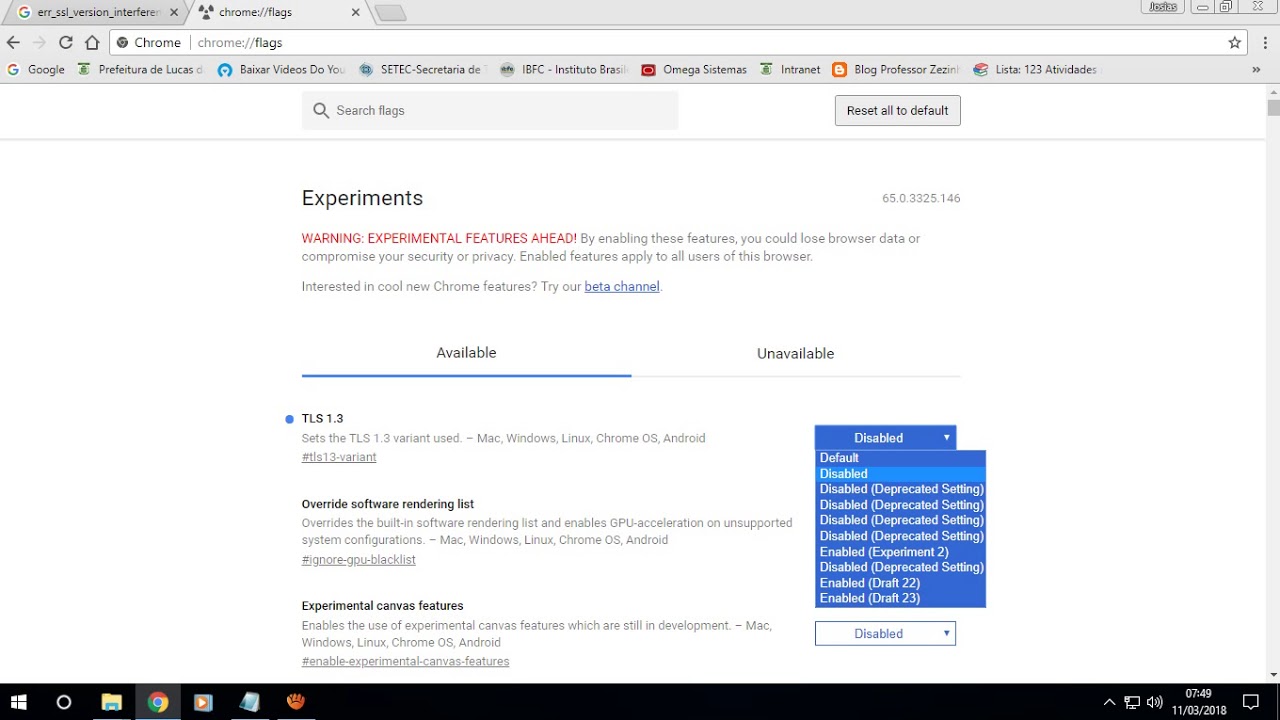 ERR_SSL_VERSION_INTERFERENCE como resolver GMAIL no Chrome - YouTube
