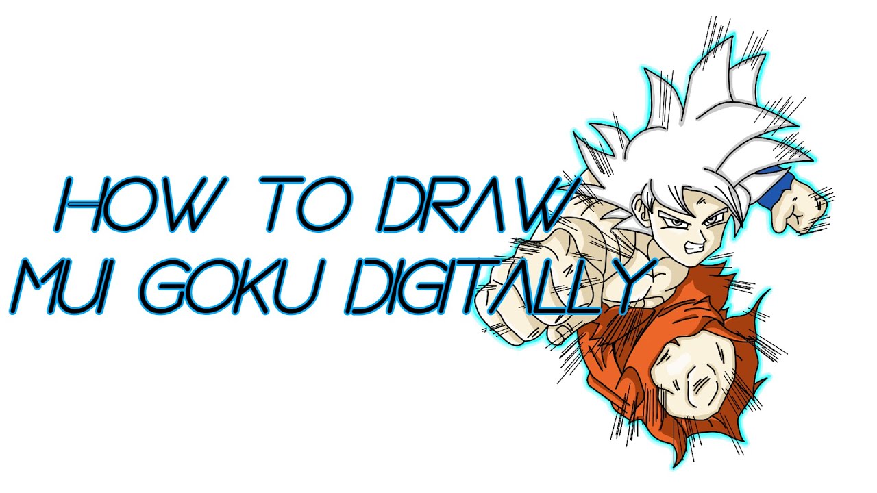 How To Draw Mui Goku Digitally - YouTube
