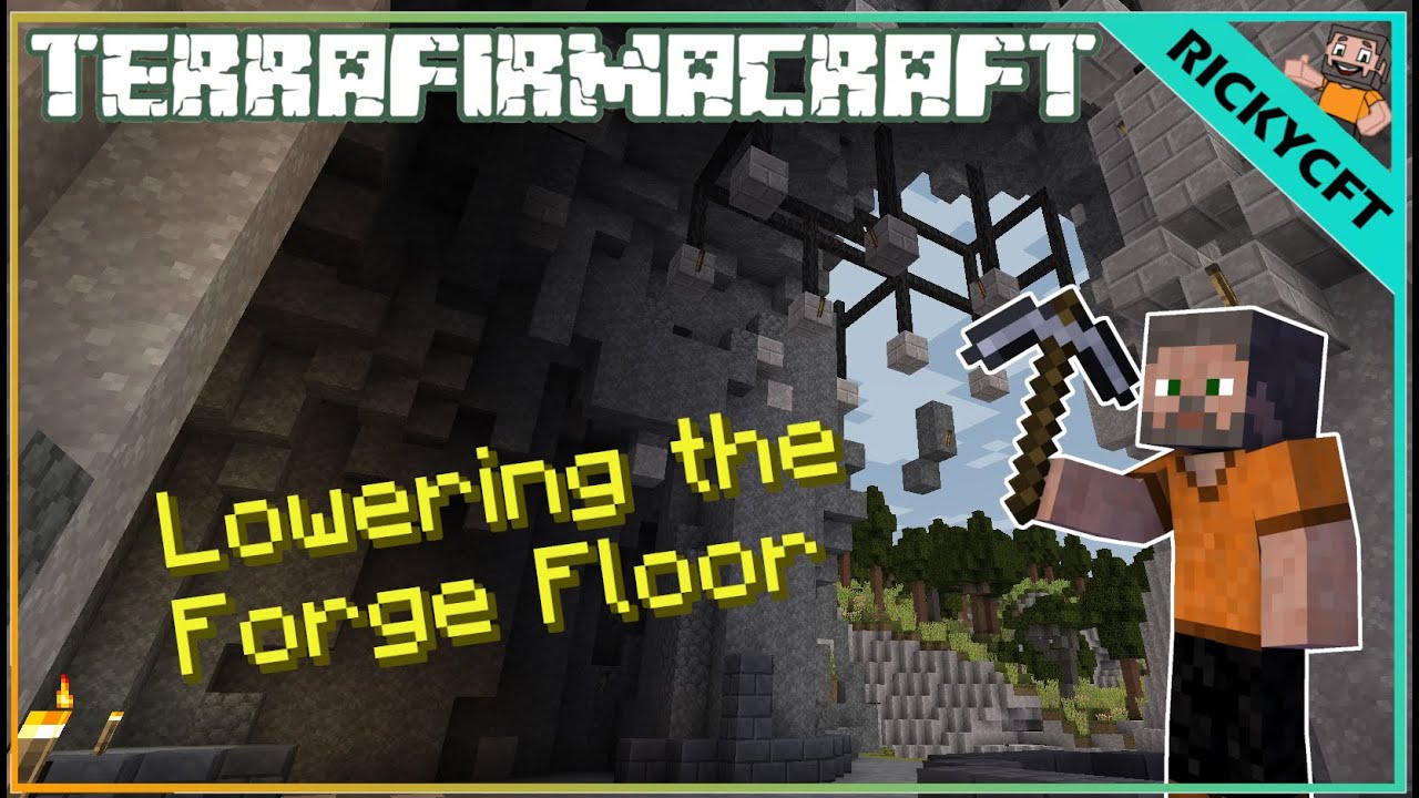 Lowering the Forge Floor - Terrafirmacraft!!! - YouTube