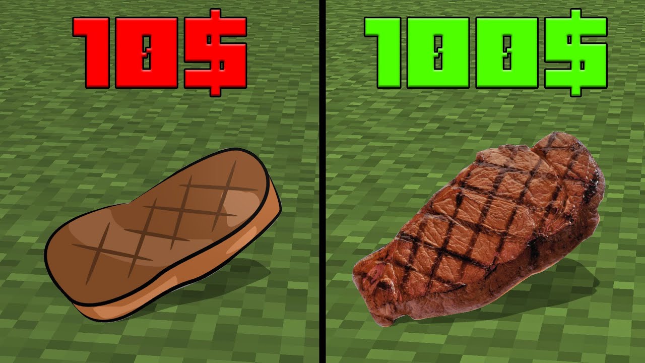 minecraft for 10$ vs 100$ be like - YouTube