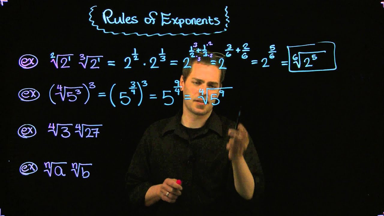 Rules of Exponents with Roots - YouTube