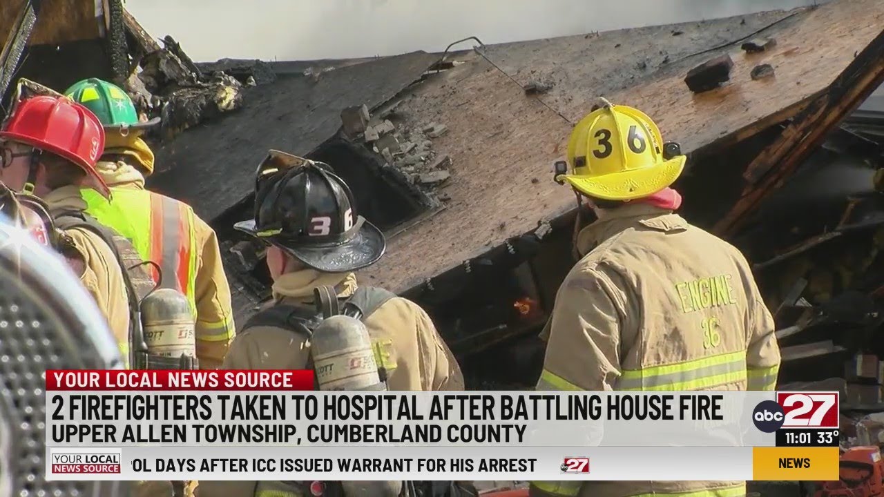 Two firefighters injured in Cumberland County fire - YouTube