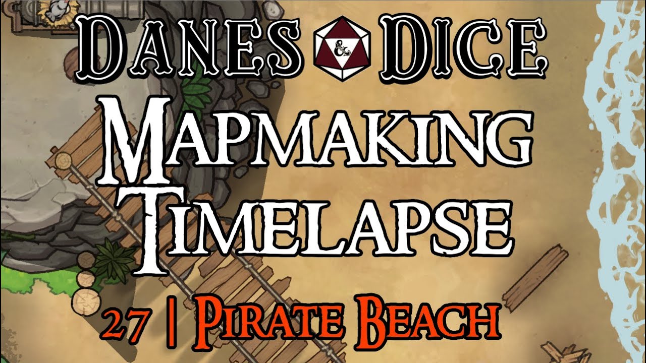 Pirate Beach | TTRPG Battlemap Timelapse [DungeonDraft] - YouTube