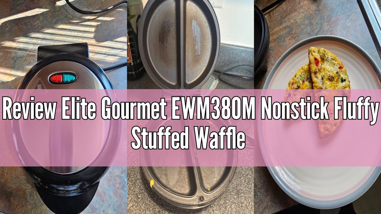Review Elite Gourmet EWM380M Nonstick Fluffy Stuffed Waffle Maker, 1.5 ...