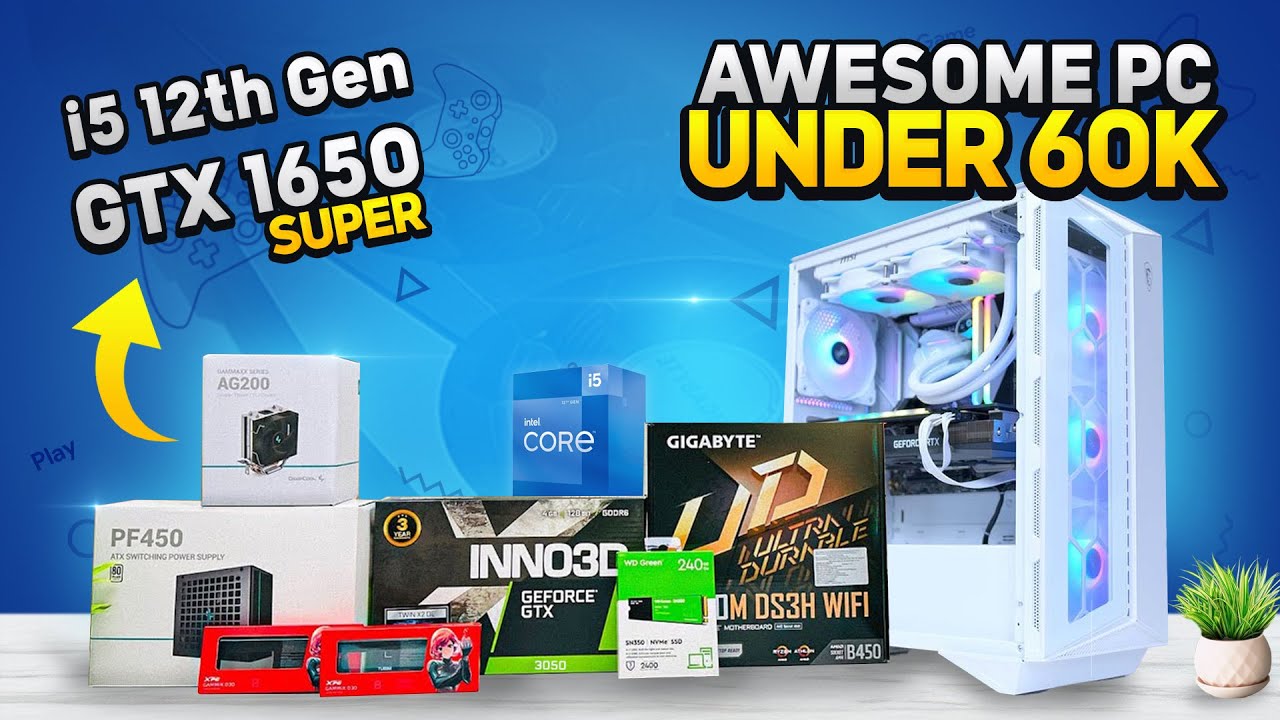 Budget PC Build Under 60K with i5-12400F and GTX 1650 Super - YouTube