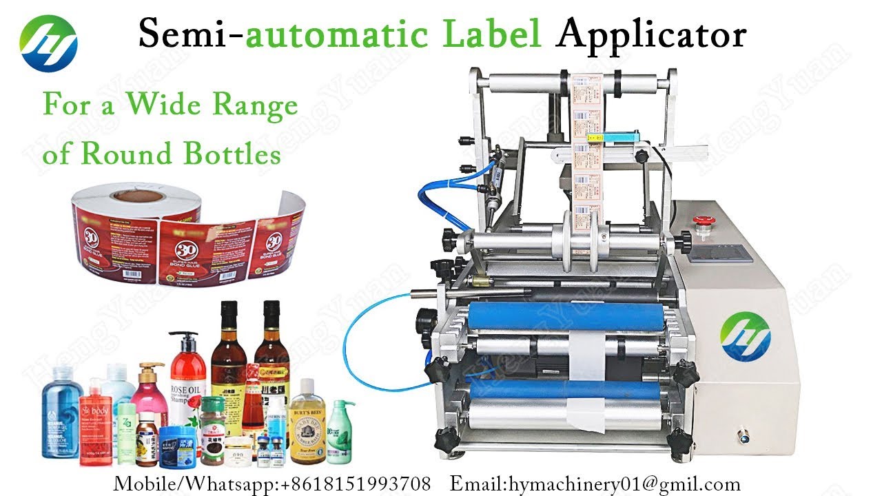 Round Jar Sticker Label Applicator | Semi-automatic Desktop Label ...
