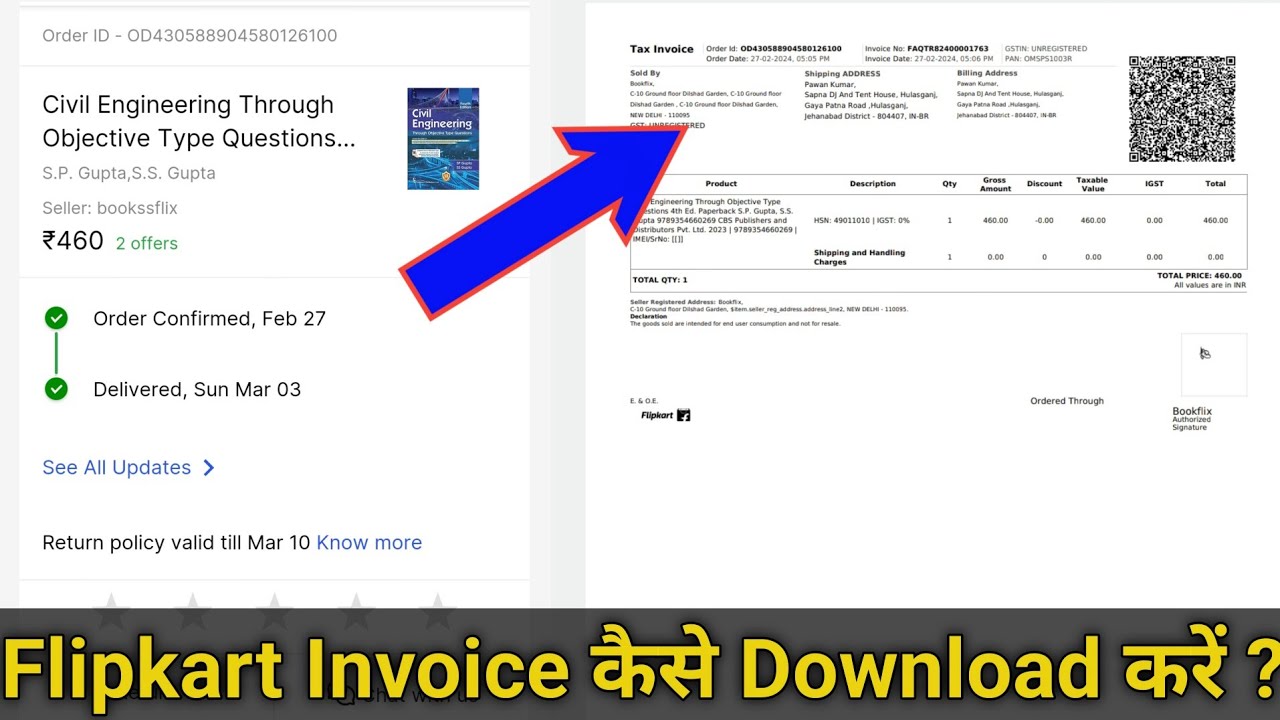 How To Download Invoice Flipkart Order Flipkart Order Invoice How To Download Invoice Flipkart Order Flipkart Order Invoice