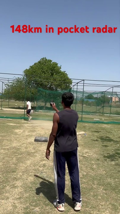 148km/h in pocket radar short run up #viralvideo #cricket #youtubeshorts #cricketfans # ...