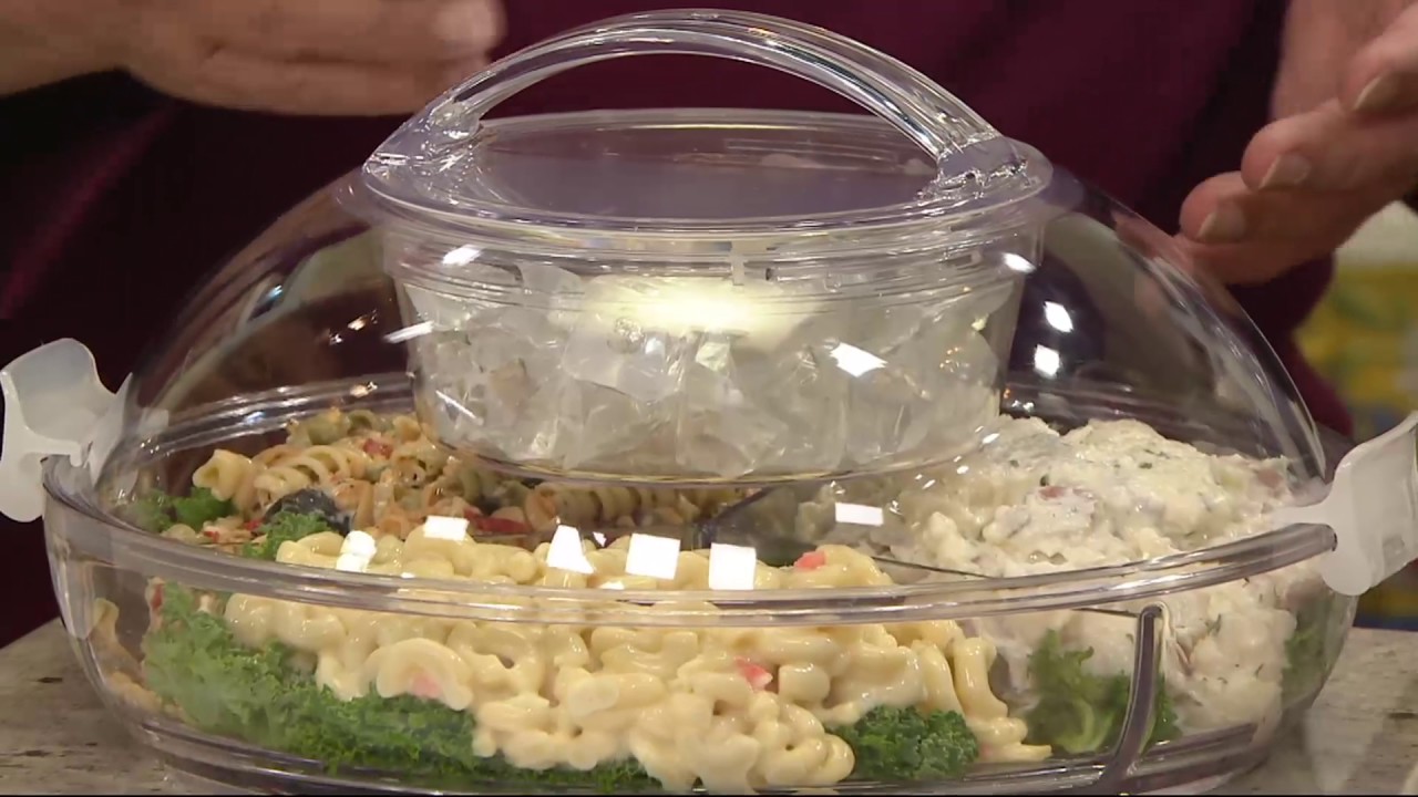 Iced Up Appetizer on Ice Divided Platter w/ Locking Lid on QVC - YouTube
