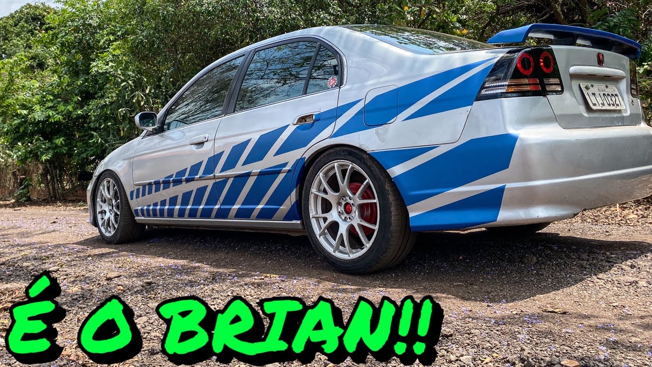 HONDA CIVIC COM PLOTAGEM DO SKYLINE VELOZES E FURIOSOS!! 🤭🔥🚀 - YouTube