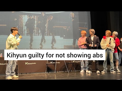 #monstax sulking, kihyun not showing his abs | LOVE fansign | shape of love