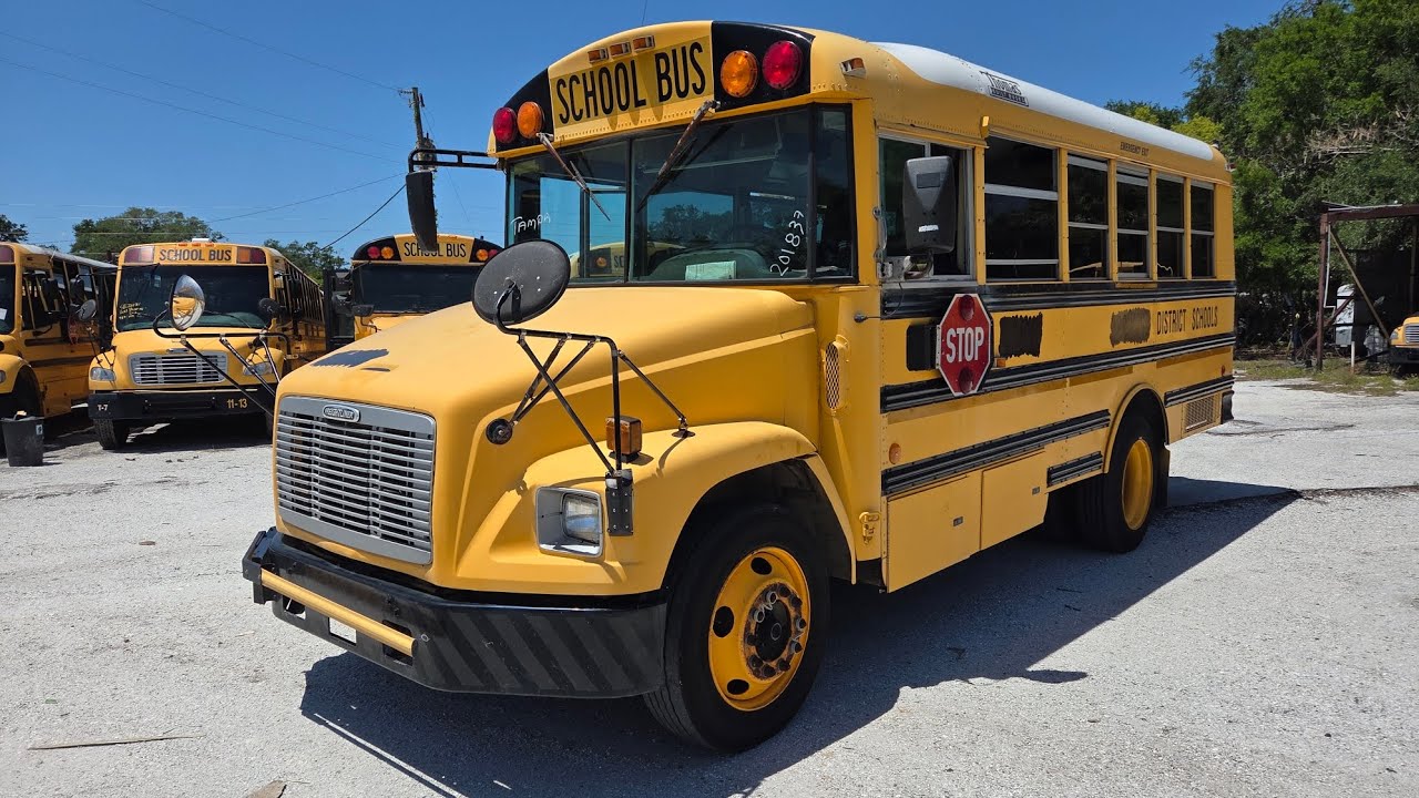 2002 Freightliner School Bus powered with a 3126 caterpillar engine ...