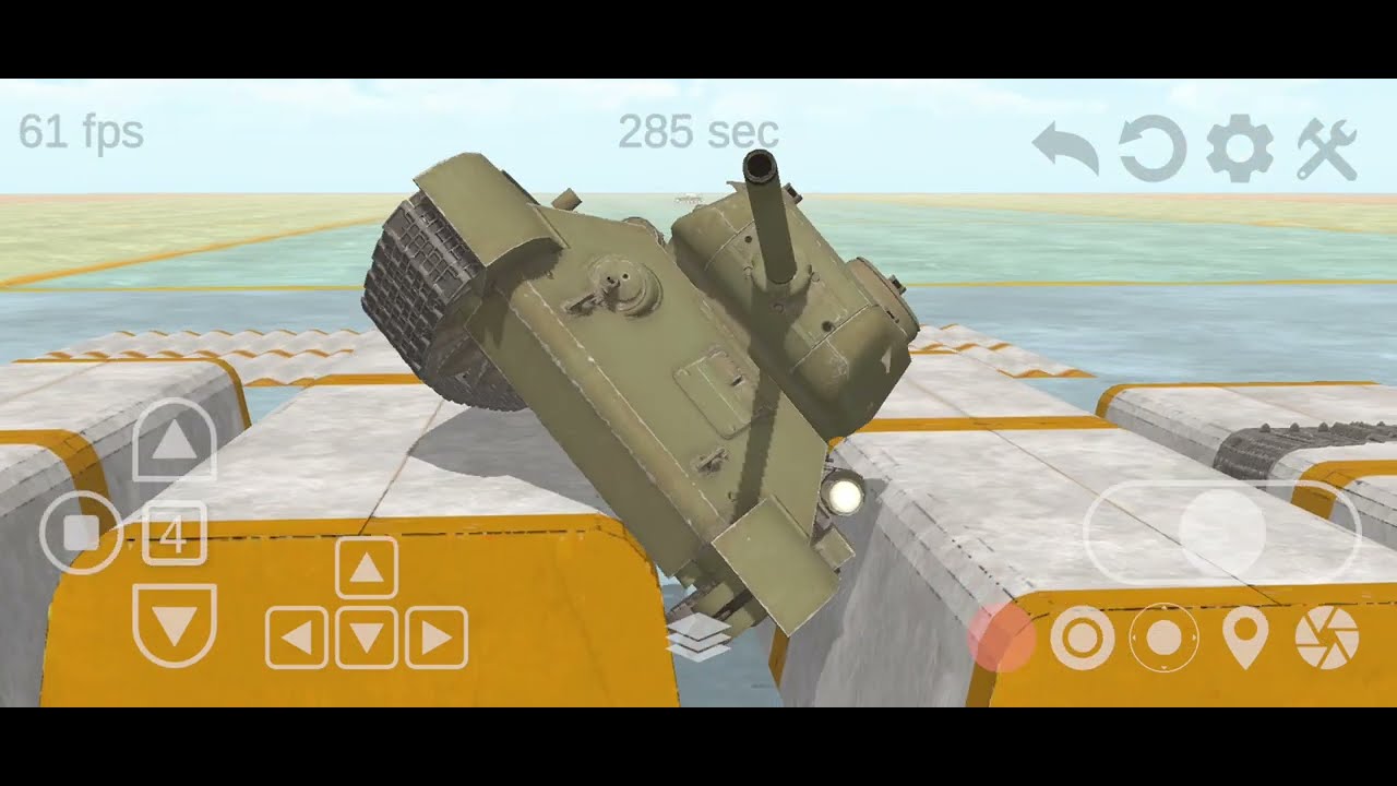 T-34-85 | Tank physics mobile | Simulation of the chassis of the tank ...
