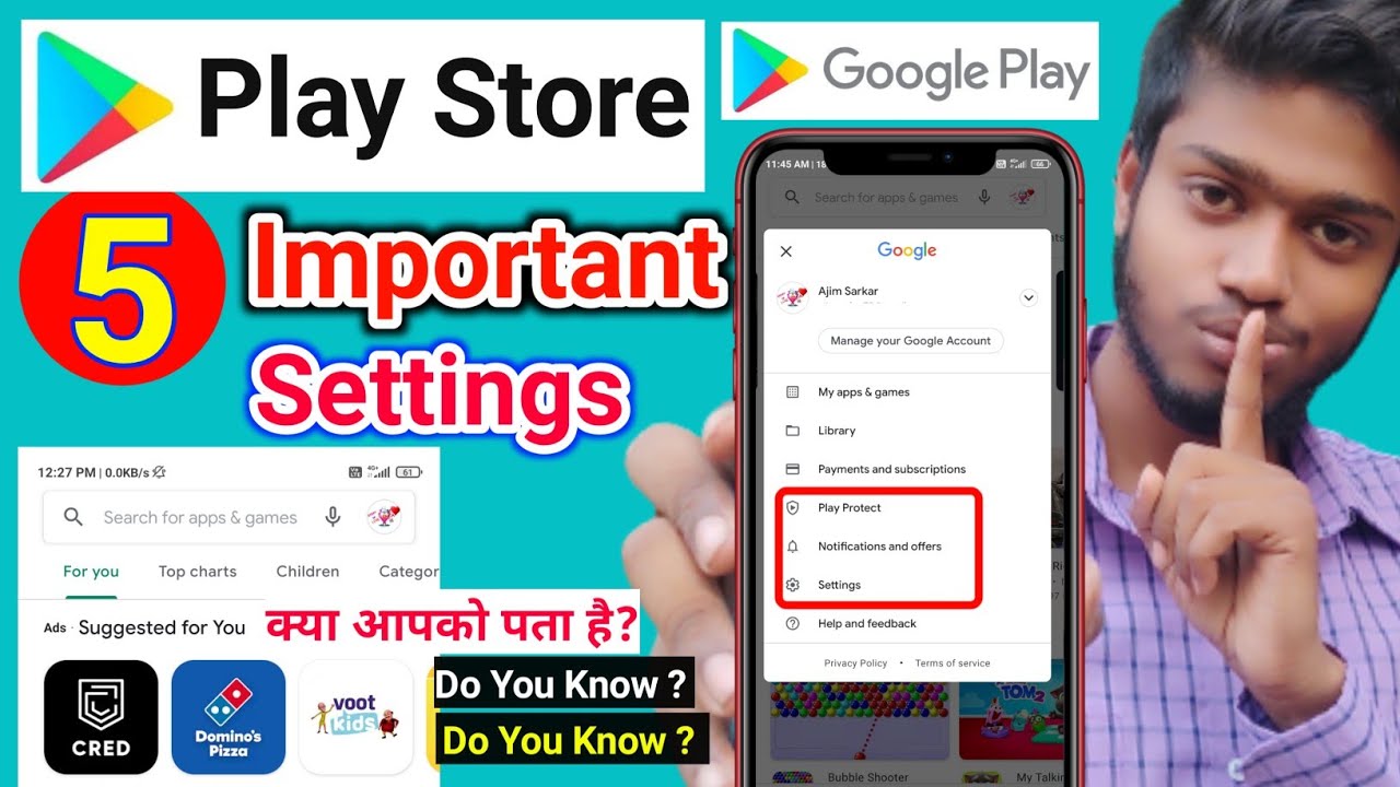 Top 5 Settings Google Play Store secret tricks💡 | Google Playstore ...