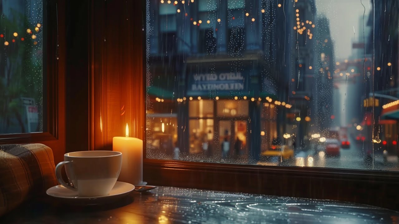Cozy Coffee Shop Ambience Relaxing Cafe Background Rainfall - YouTube
