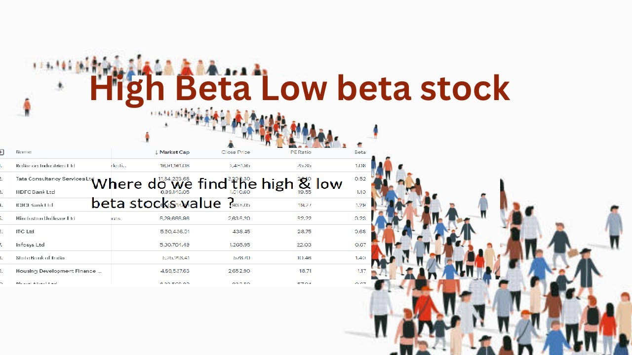 Where do we find the high & low beta stock's value ?हमें उच्च और निम्न ...