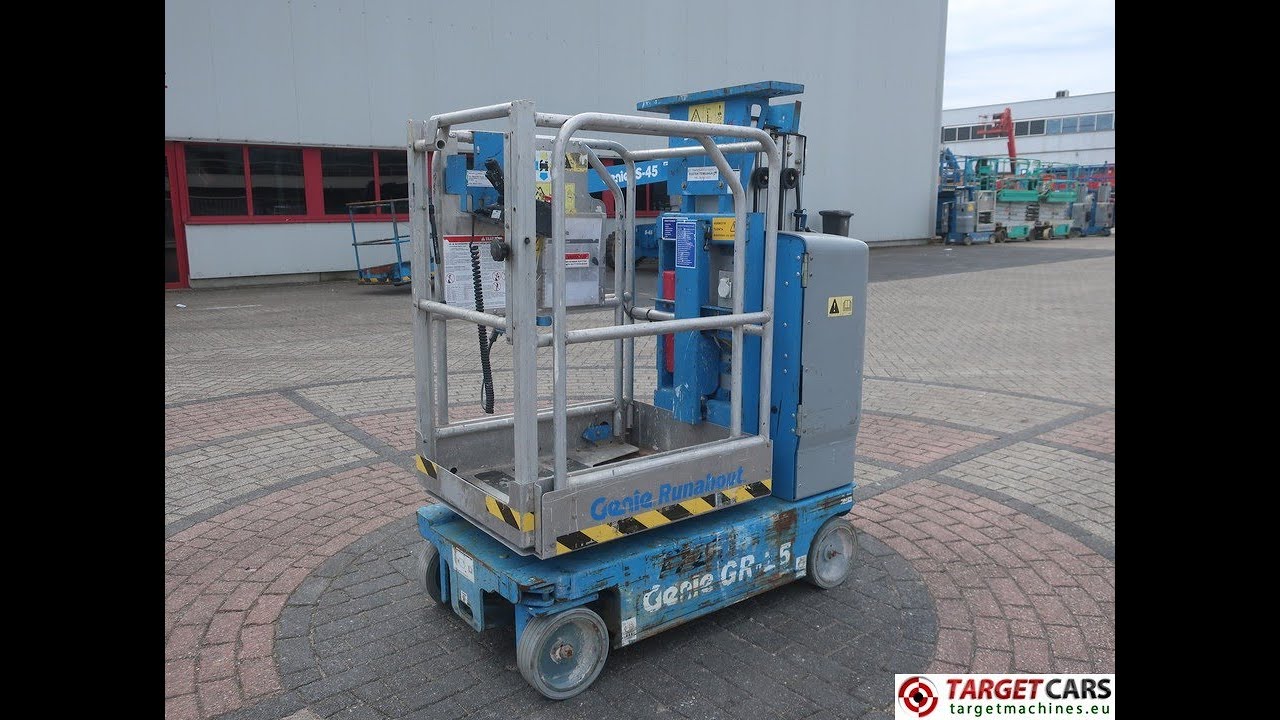 780619 GENIE GR-15 RUNABOUT GR15 AERIAL WORK PLATFORM VERTICAL MAST ...