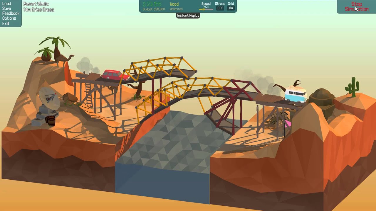 Poly Bridge 14m Criss Cross - YouTube