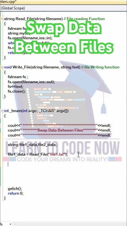 Swap Data between Files.#programming #programmingtips # ...