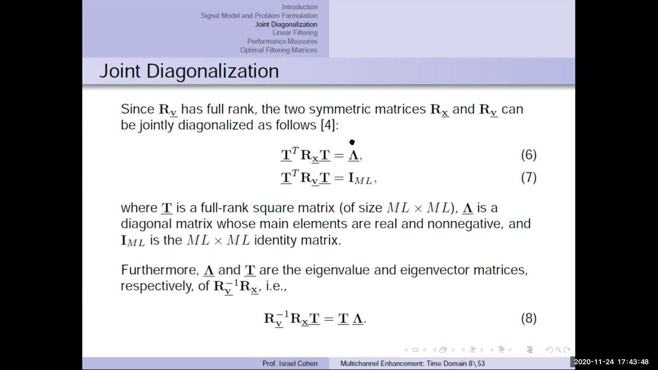 Array Signal Processing - Lecture 5 (Hebrew) - YouTube