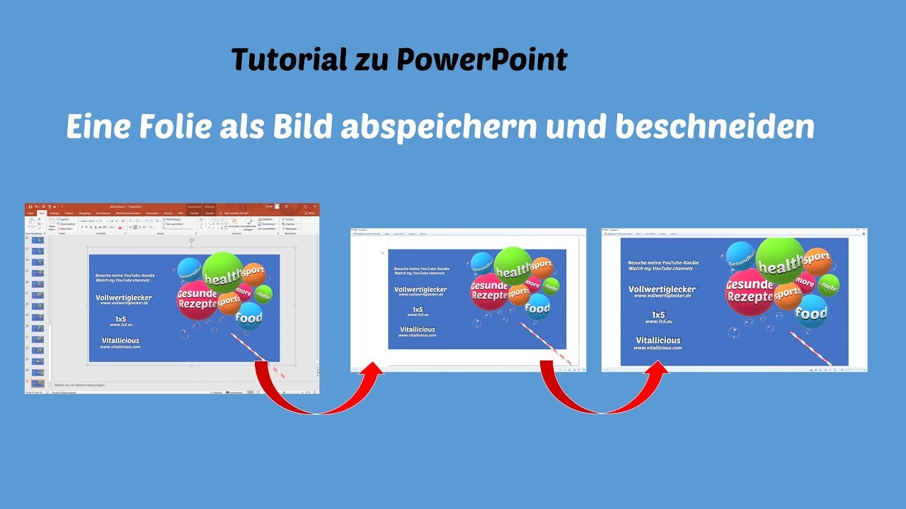 Powerpoint | Tutorial | Folie als Bild speichern und beschneiden - YouTube