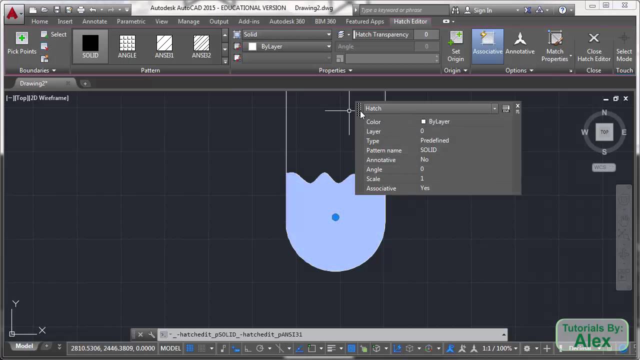 Hatching in AutoCAD - YouTube