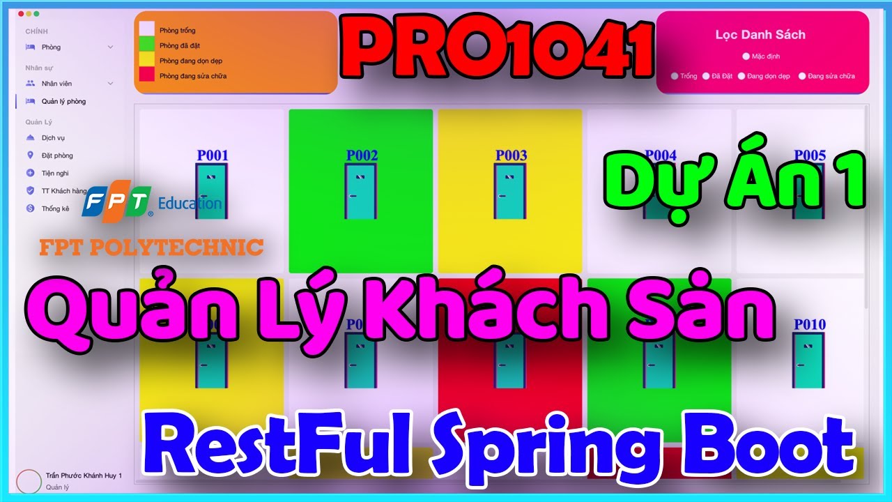 PRO1041-Dự Án 1 FPT Polytechnic Quản Lý Khách Sạn Java Swing và Spring Boot Restful API | Undo ...