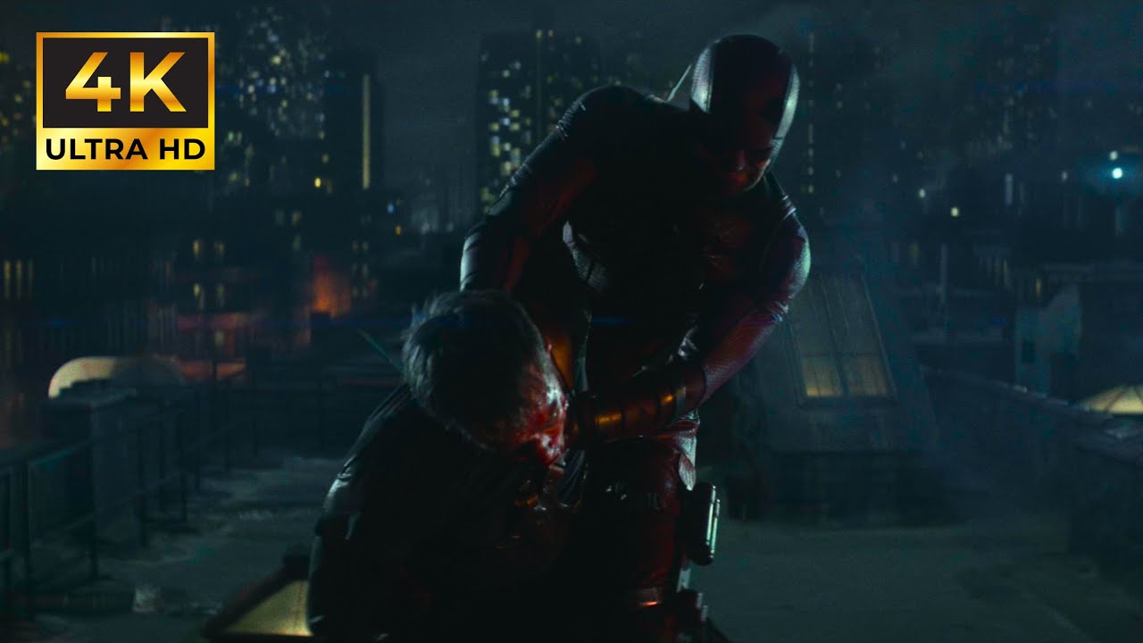 Daredevil Pushes Bullseye Gif