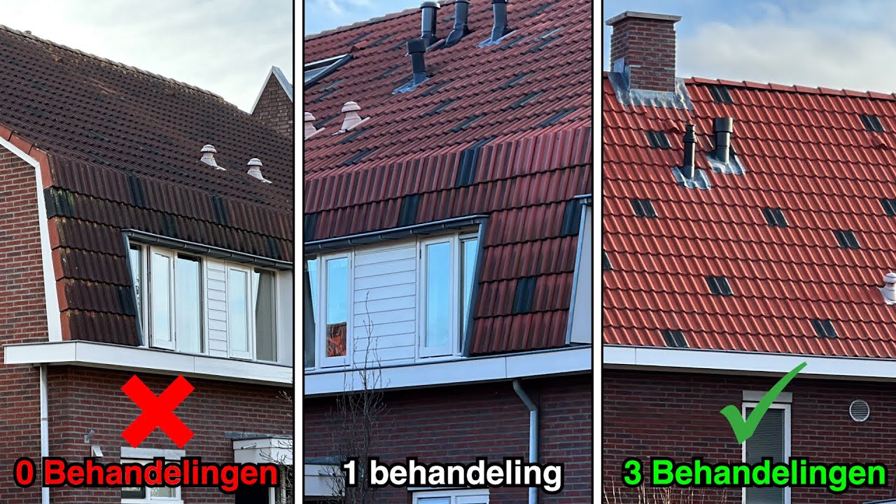 Reinigen pannendak met Dakschuim, uitleg impregneren en reinigen - YouTube